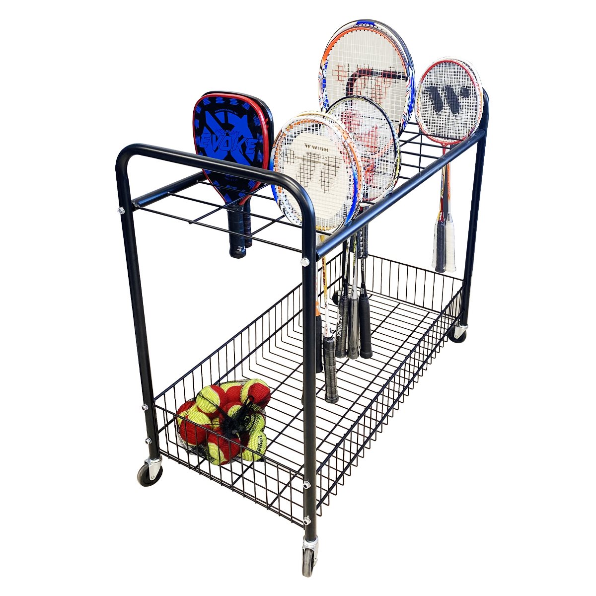 Racquet Cart, powder coated steel